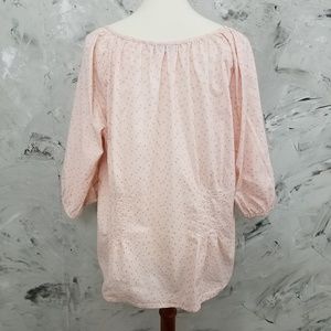 a.n.a | Tops | Ana Peachy Pink Cotten Eyelet Tunic Top | Poshmark